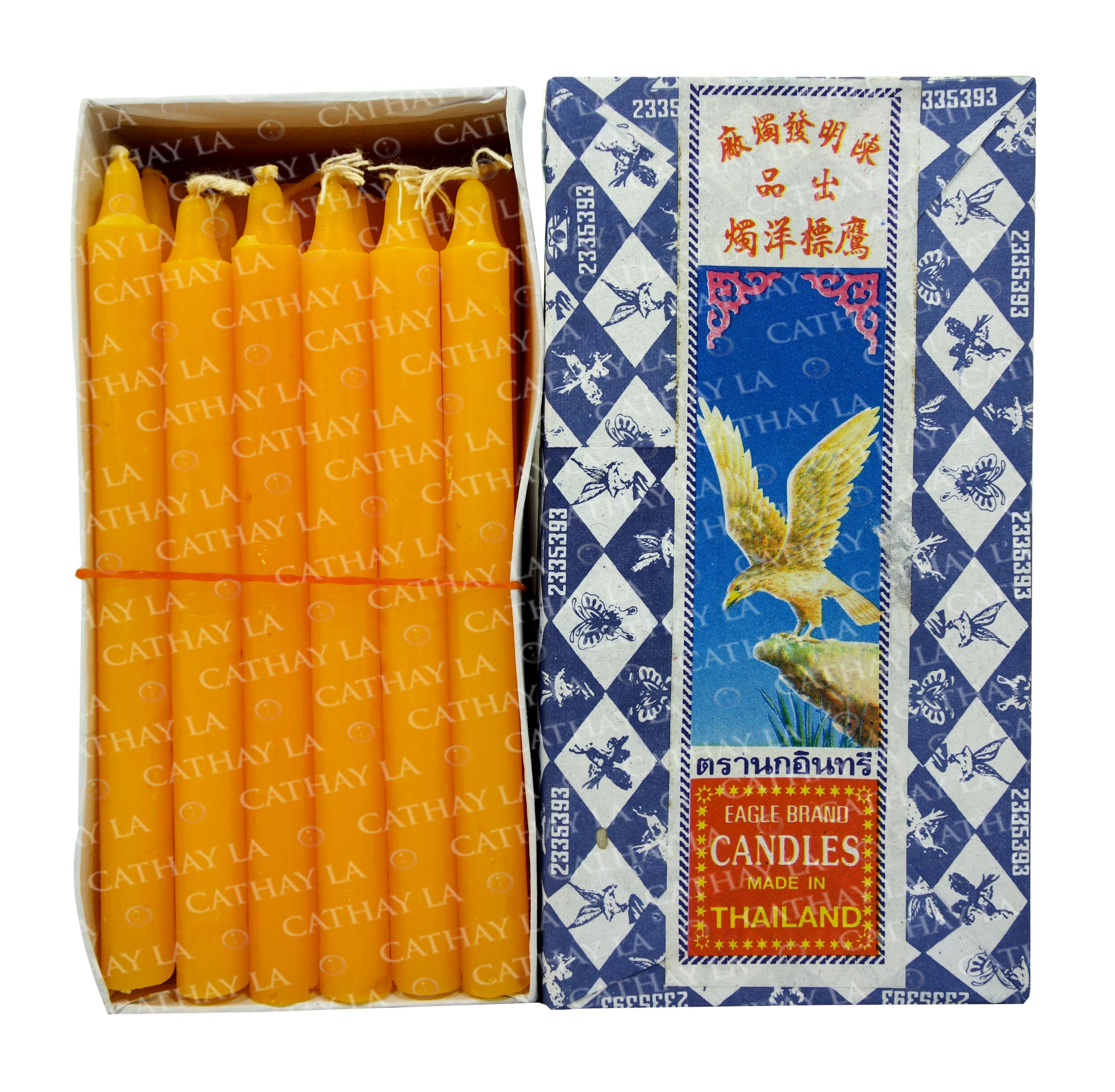 THAI EAGLE 20 Pc Yellow Candle - Cathay LA